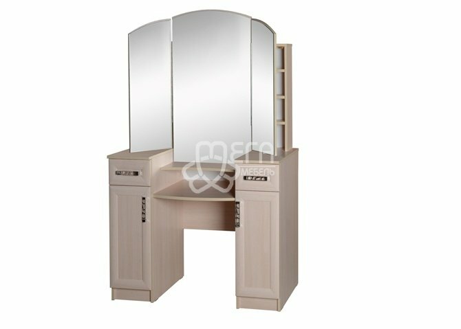 Трюмо Адажио-4 Ясень Шимо Светлый с зеркалом 110*180*43