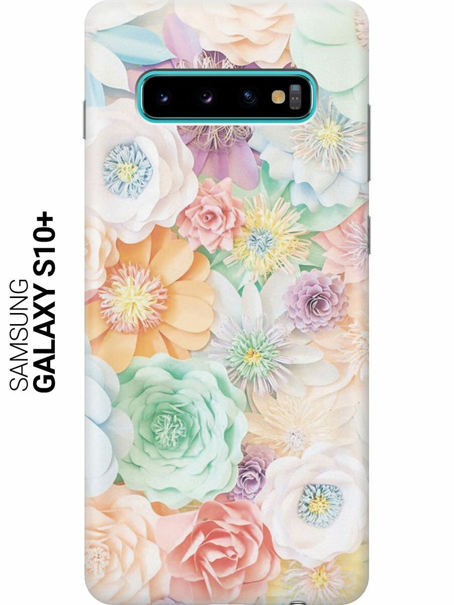 Силиконовый чехол на Samsung Galaxy S10+, Самсунг С10 Плюс с принтом "Цветочное многообразие"