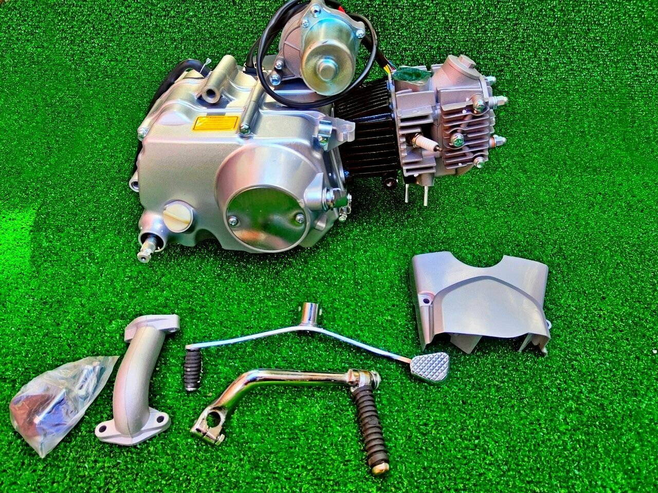 Двигатель мопед 72 см3 4х такт. 147FMD 47мм Альфа ALPHA Динго Дельта Delta МКПП N-1-2-3-4 верхний электростартер