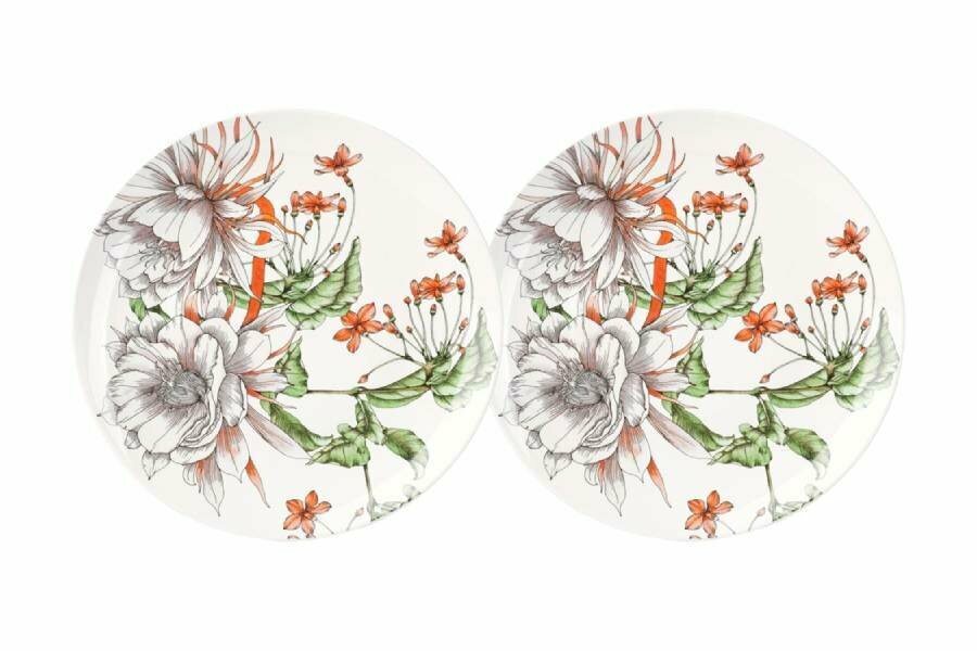 Набор 2 тарелки обеденные Тропические цветы, 27,5 см (Maxwell&Williams)