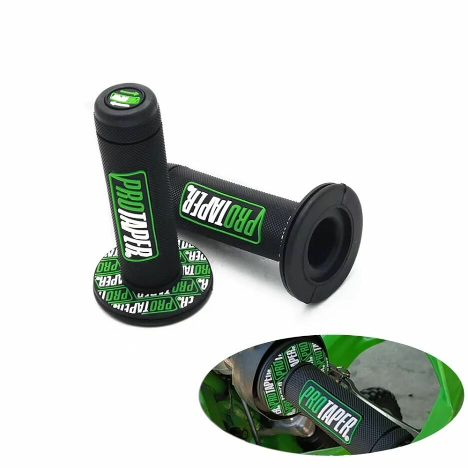 Ручка газа тюнинг силиконовая (грипсы, комплект 2шт) ProTaper (зеленый)
