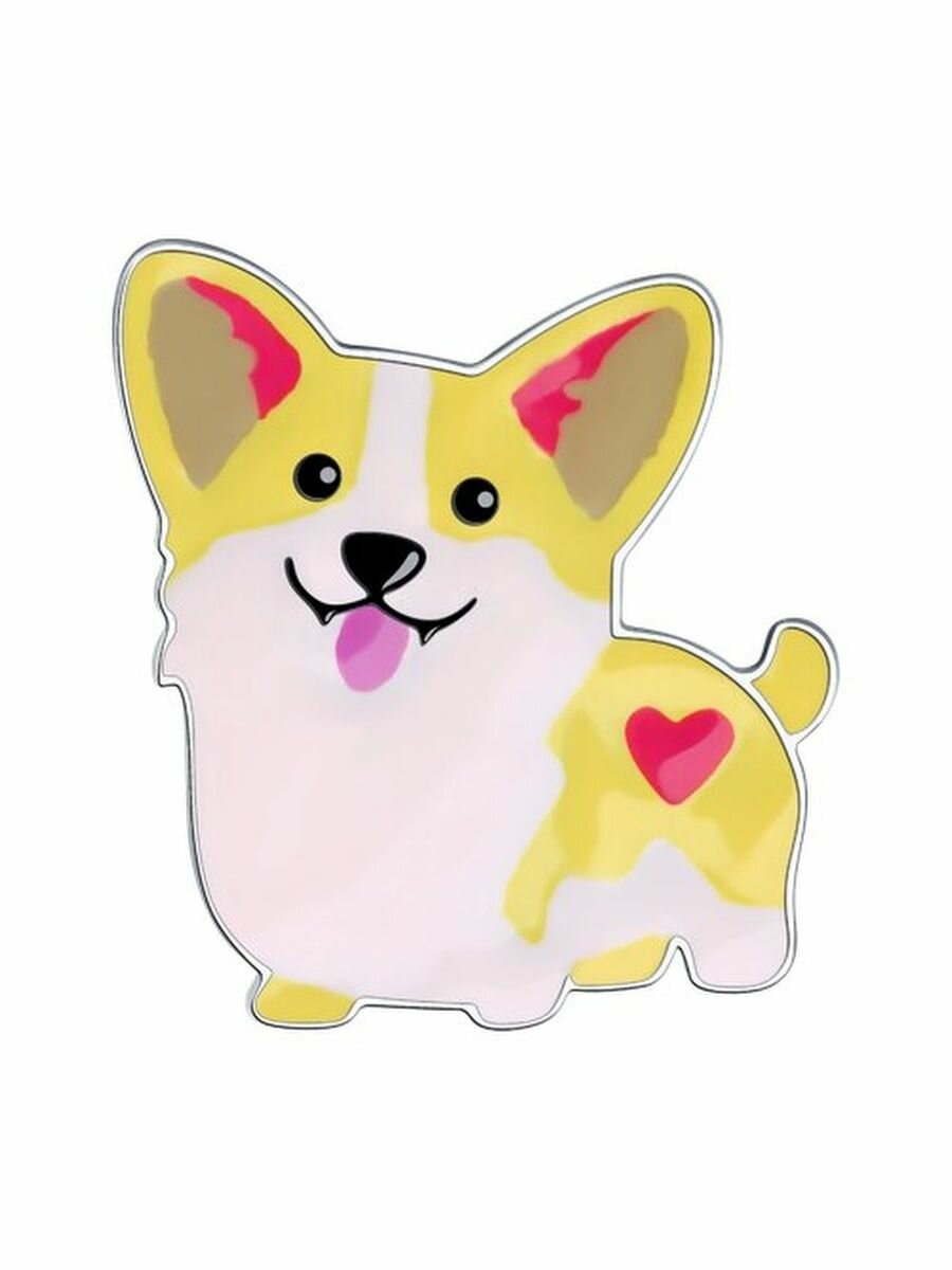 Брошь, серебро, 925 проба, родирование, эмаль