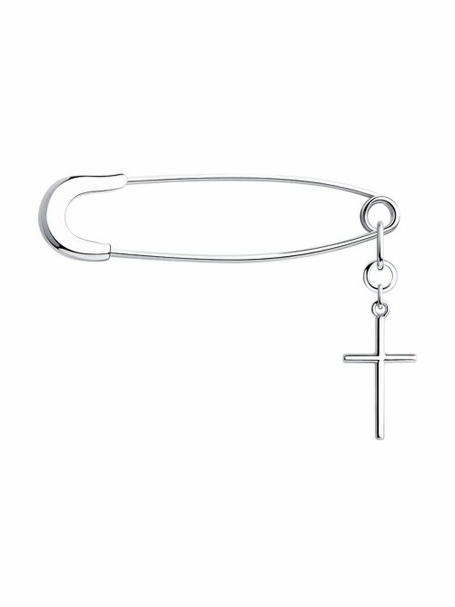 Брошь The Jeweller, серебро, 925 проба, родирование