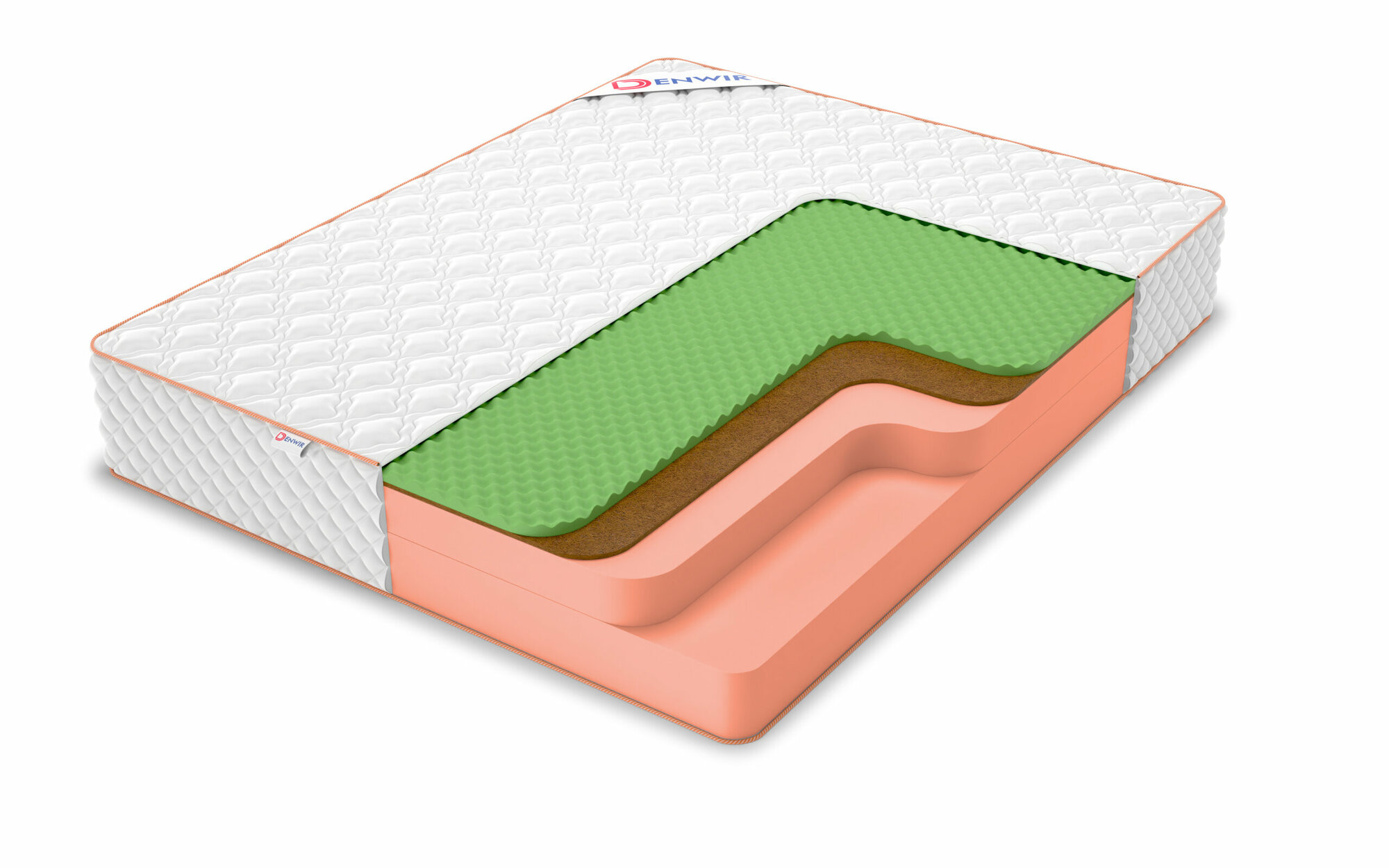 Матрас Denwir Top Balance Relax 28 160х200 высота 29 см анатомический средней жесткости кокосовый Беспружинный