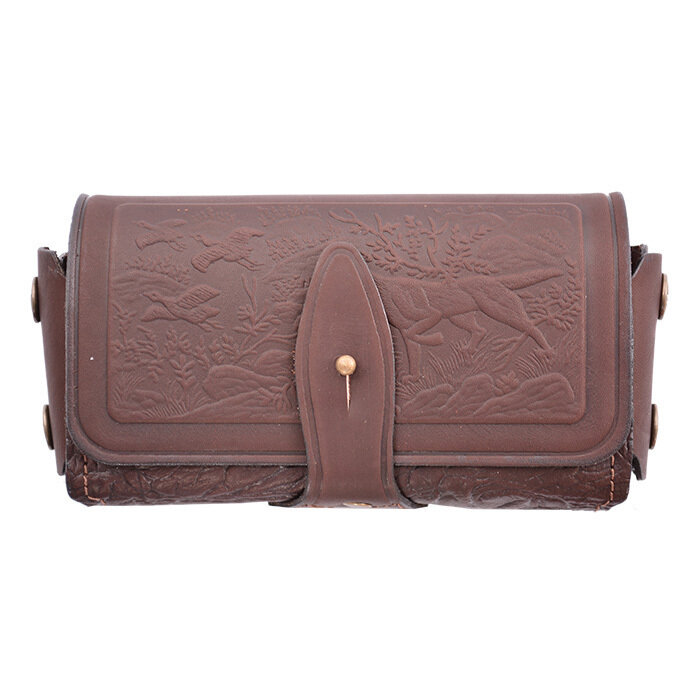 Секция патронташ для охоты Калибр 16-12 вмещает 12 мест ХСН цвет коричневый мятая кожа