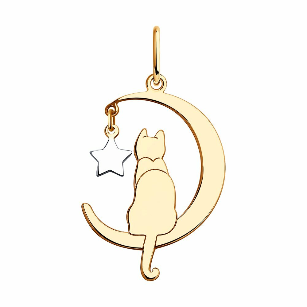 Подвеска, красное золото, 585 проба