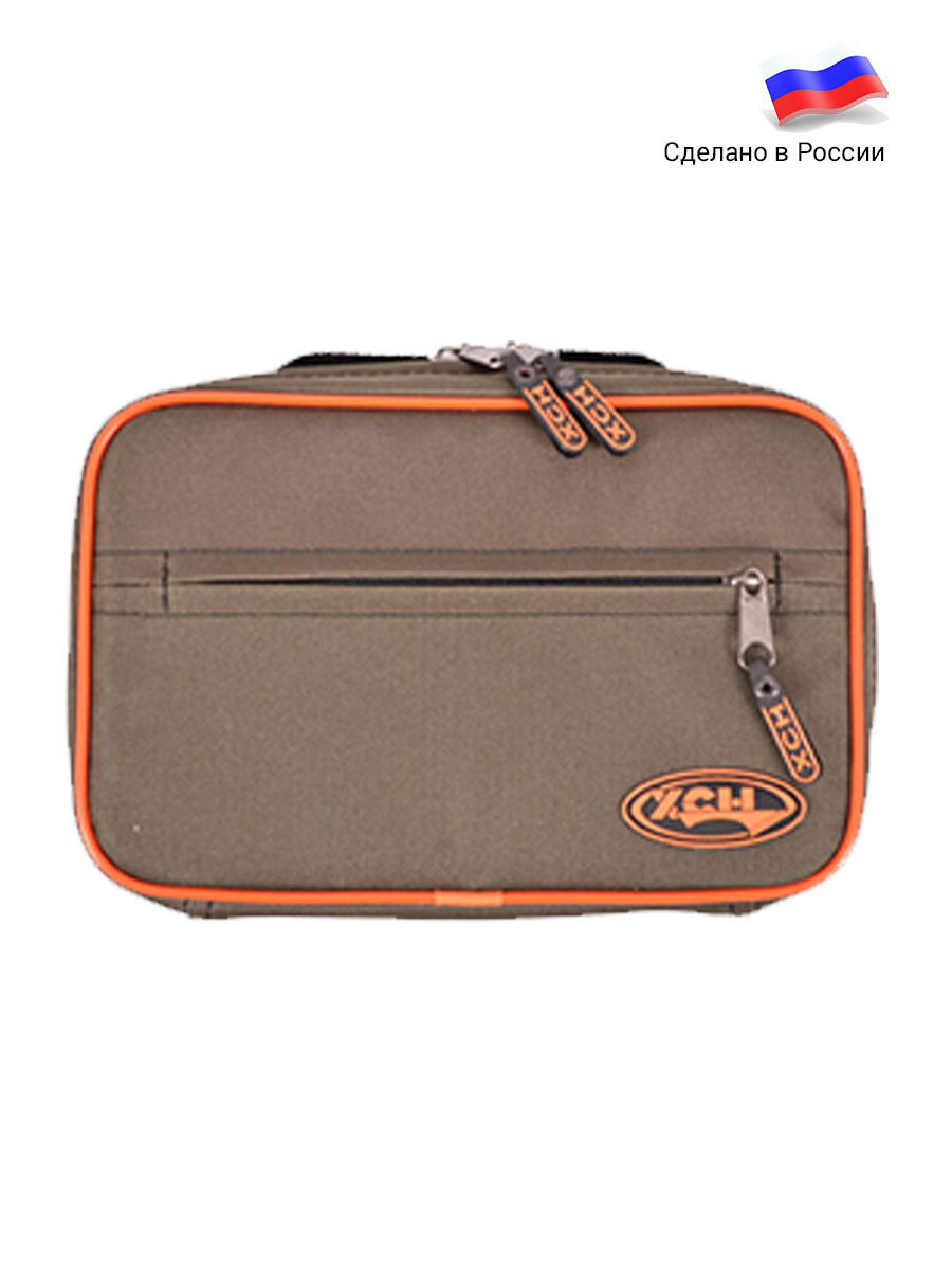 Чехол-сумка для блёсен №2 размер 24x16 см ХСН, на молнии, цвет хаки