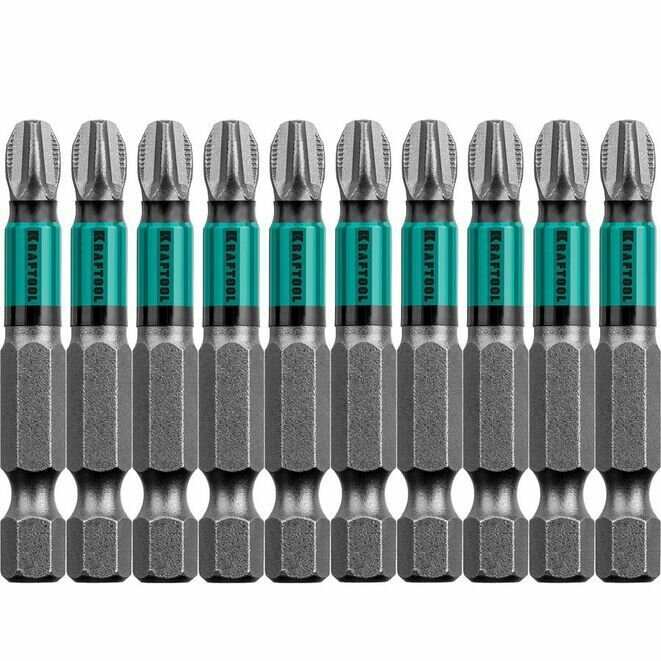 Биты набор Optimum Line KRAFTOOL PH3, 50 мм, 10 шт, Cr-Mo сталь