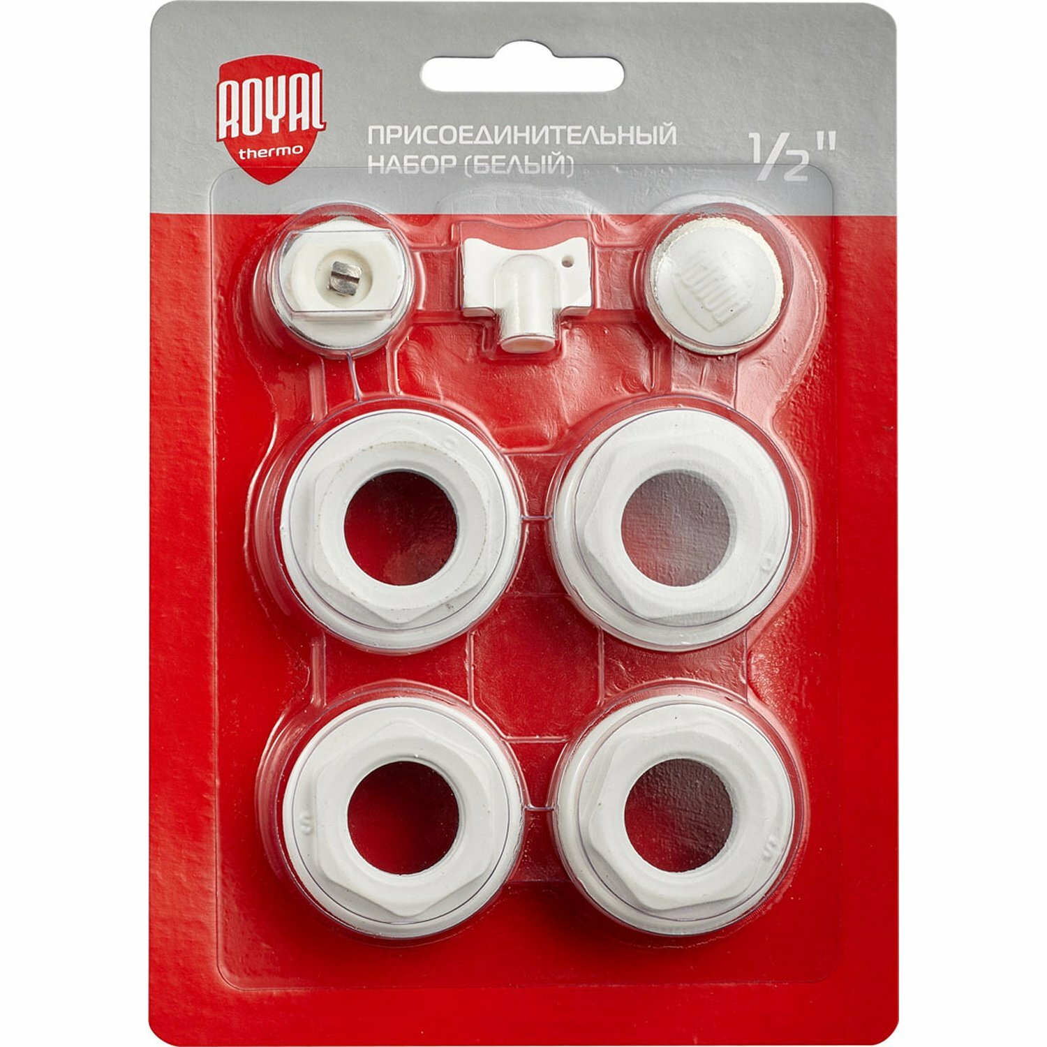 Комплект для подключения радиатора универсальный без кроншт. 1/2' Royal Thermo белый