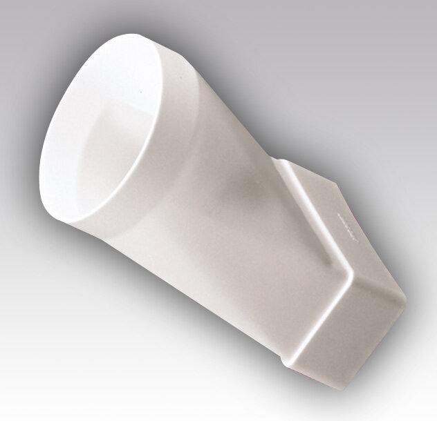 620СП16КП, Соединитель эксцентриковый, плоского воздуховода с круглым пластик, 60х204/D160 ERA