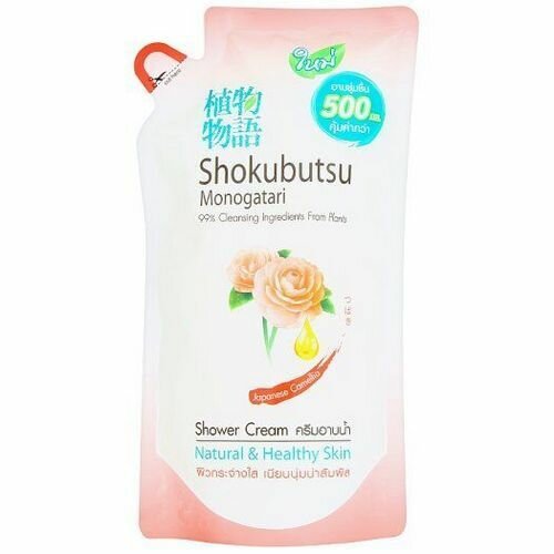 Lion Shokubutsu Крем-гель для душа Японская камелия 500 мл запасной блок