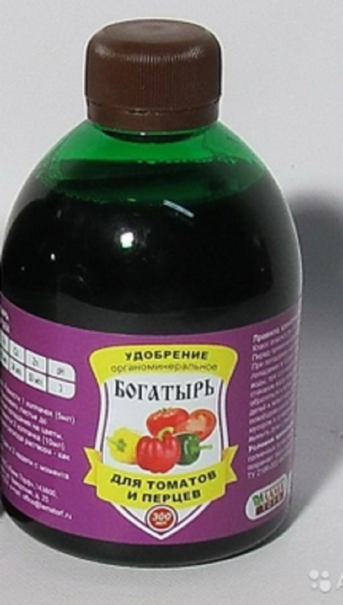 Жидкое удобрение богатырь Для томатов и перцев