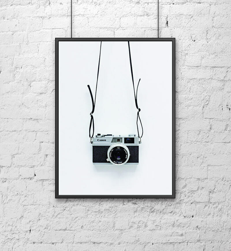 Постер для интерьера на стену (60х90 см). Ретро фотоаппарат Canon / постеры картины для интерьера, постеры для интерьера, постер на стену, картина на стену, картина на кухню, плакат, декор и интерьер