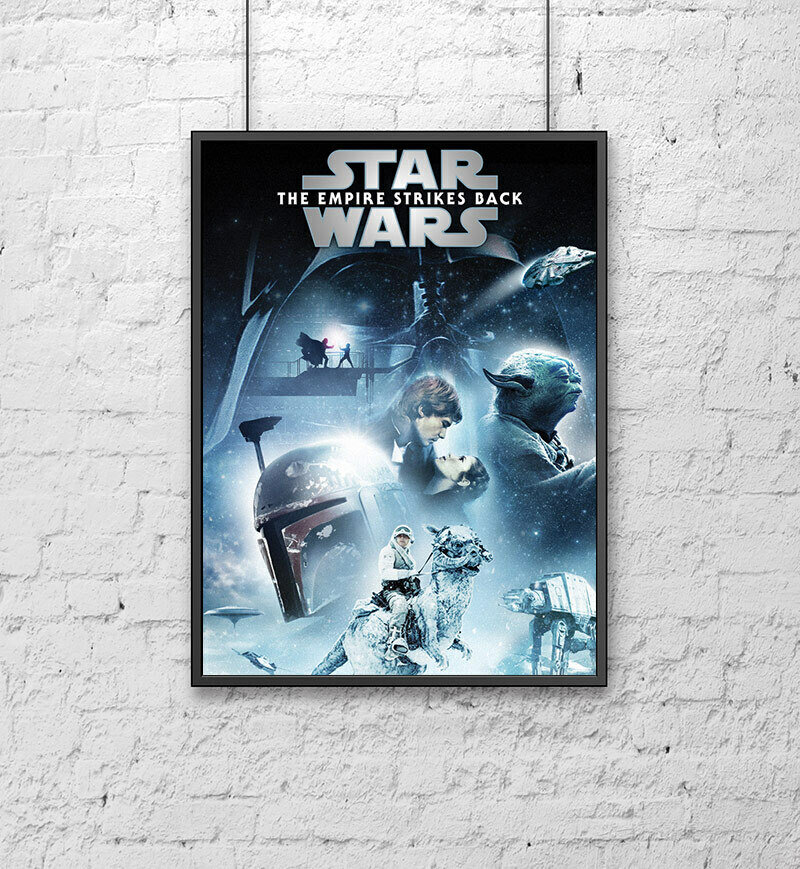Постер для интерьера на стену (30х40 см). Кино Звёздные Войны: Империя наносит ответный удар (Star Wars: The Empire Strikes Back)