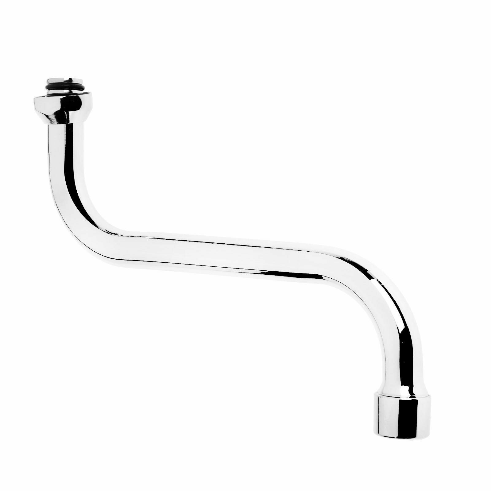 Излив для смесителя ZEIN, 3/4", S-образный, нержавеющая сталь, по оси 21 см, аэратор пластик, 5149025