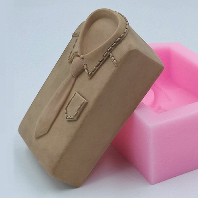 Силиконовая форма для мыла Рубашка, для свечей гипса 1шт 7 х 4,5 х 2 см