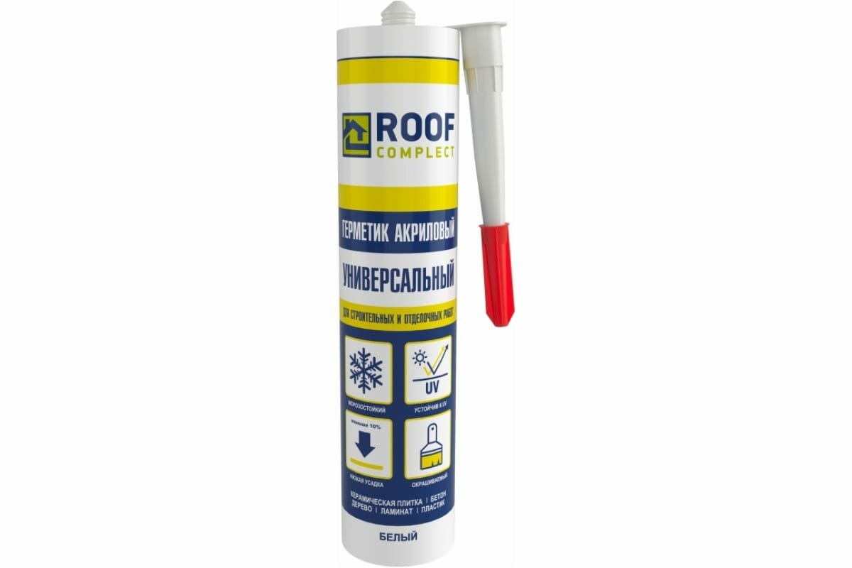 Roof Complect Герметик акриловый белый 300мл 00000344831