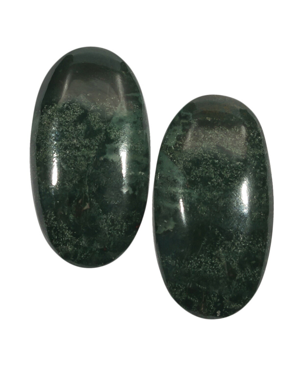 Кабошон гелиотроп (пара) 29х16х5 мм.