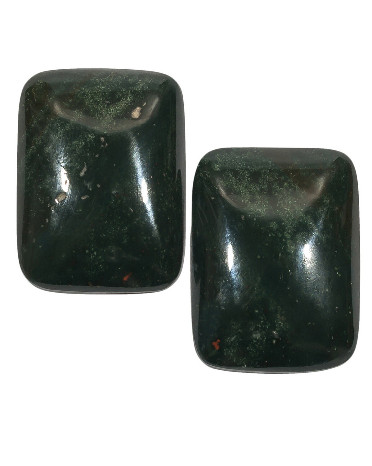 Кабошон гелиотроп (пара) 27х20х6 мм.