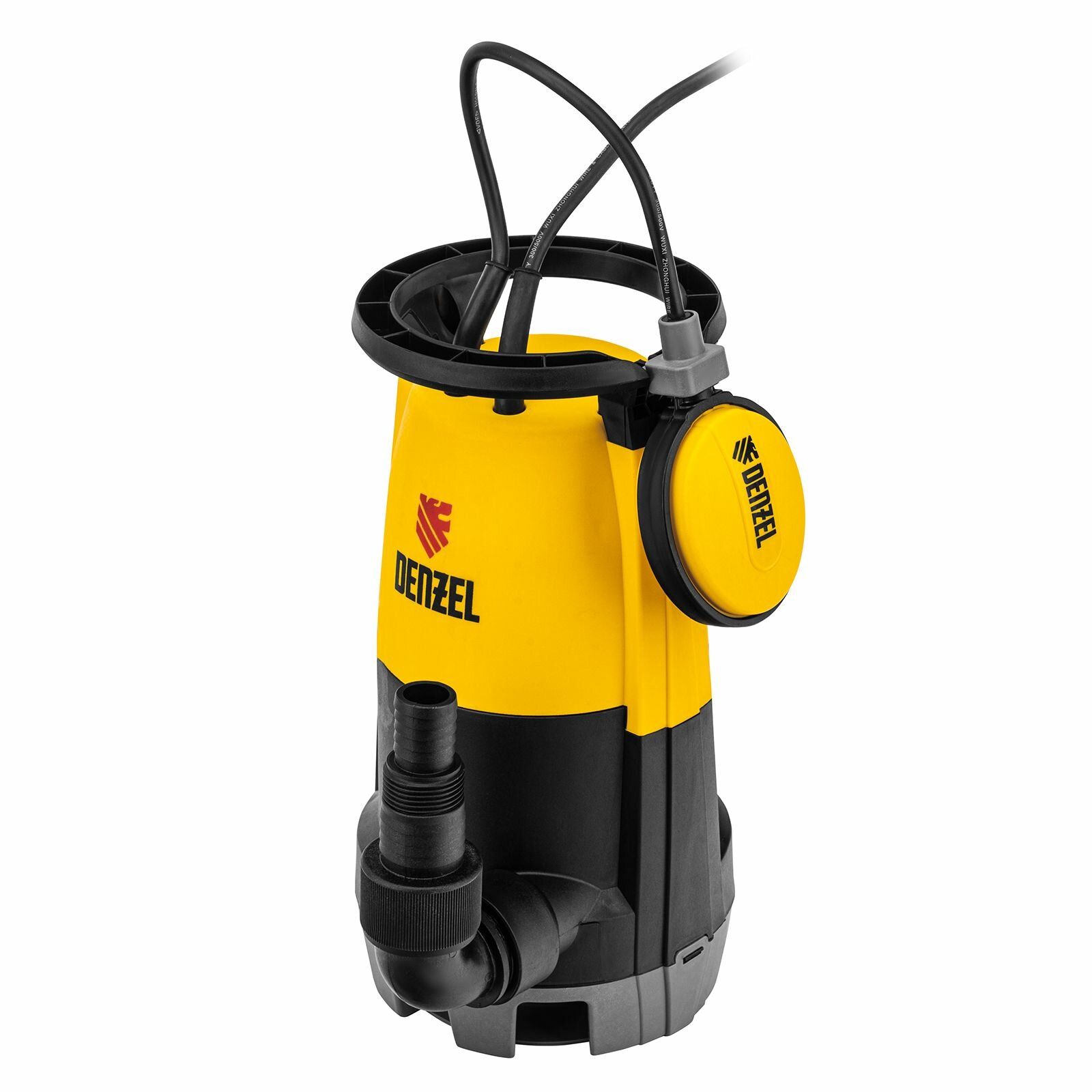 Дренажный насос DENZEL для чистой и грязной воды DP450S, 450 Вт, напор 6 м, 12000 л-ч (97267)