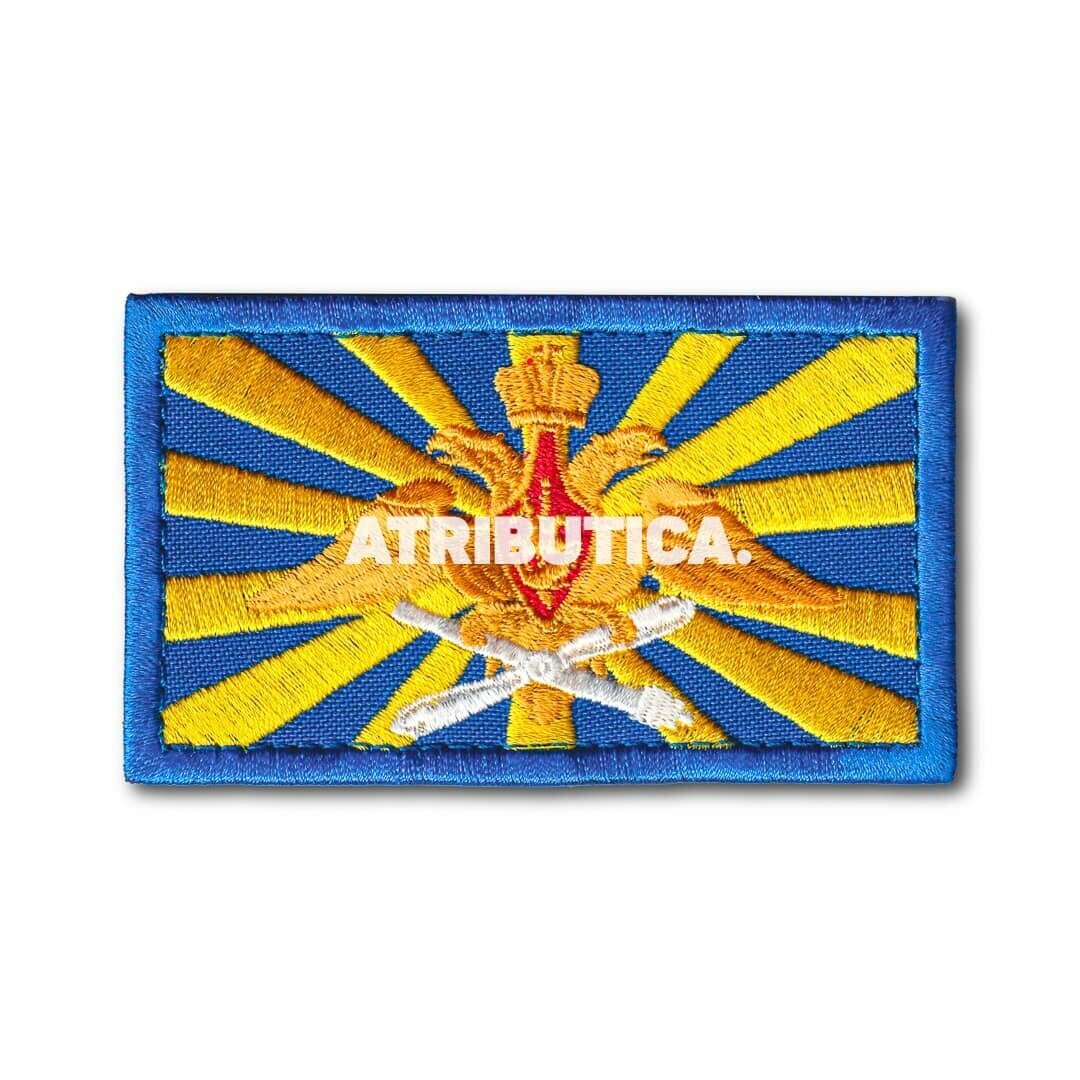 Нашивка ( Шеврон / Патч / Patch ) Флаг ВКС 90х53 мм (Синий / Пришивной)