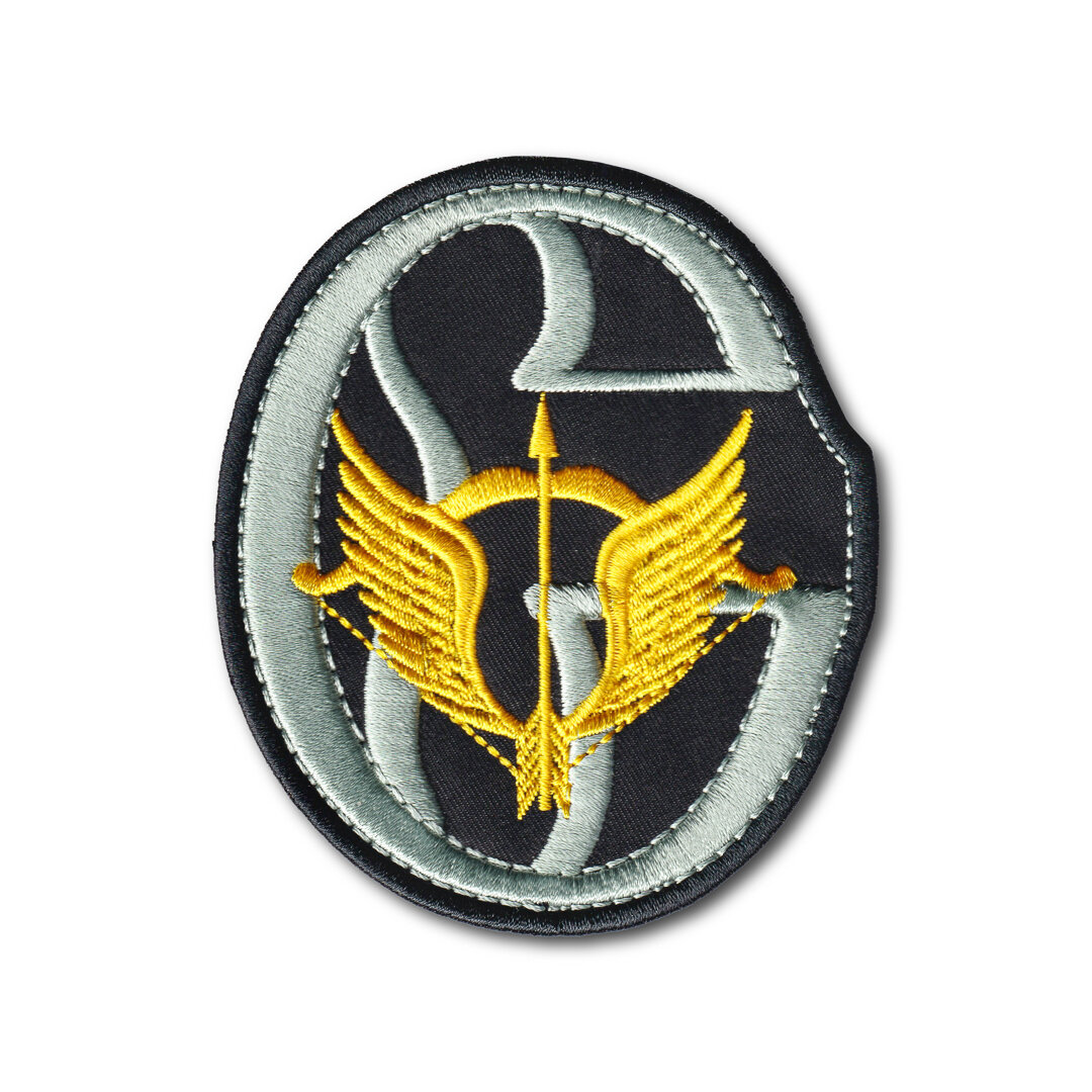 Нашивка ( Шеврон / Патч / Patch ) Тактическая ССО ( Силы Специальных Операций РФ ) Сенеж Фигурная Черная (Черный / На липучке)