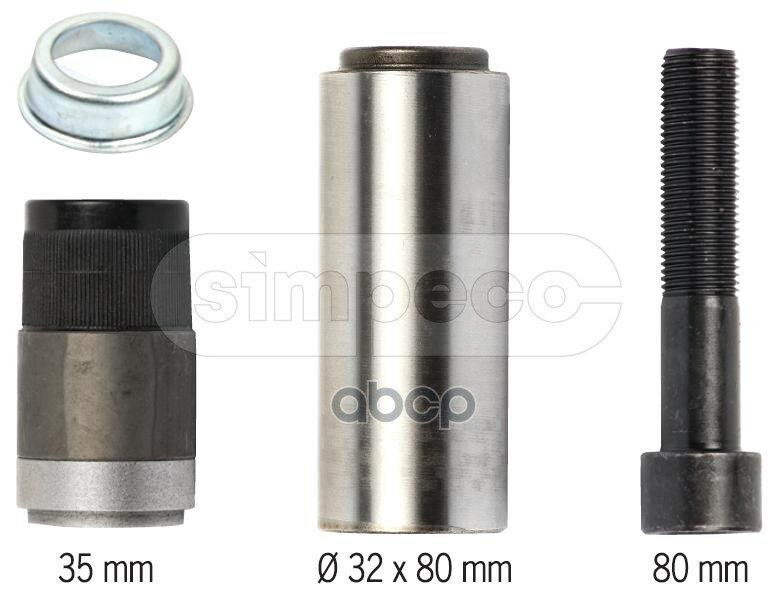 Направляющая суппорта 32 80мм с болтом втулкой и колпачком KNORR о н 09 801 06 9 SIMPECO арт. SP05010230