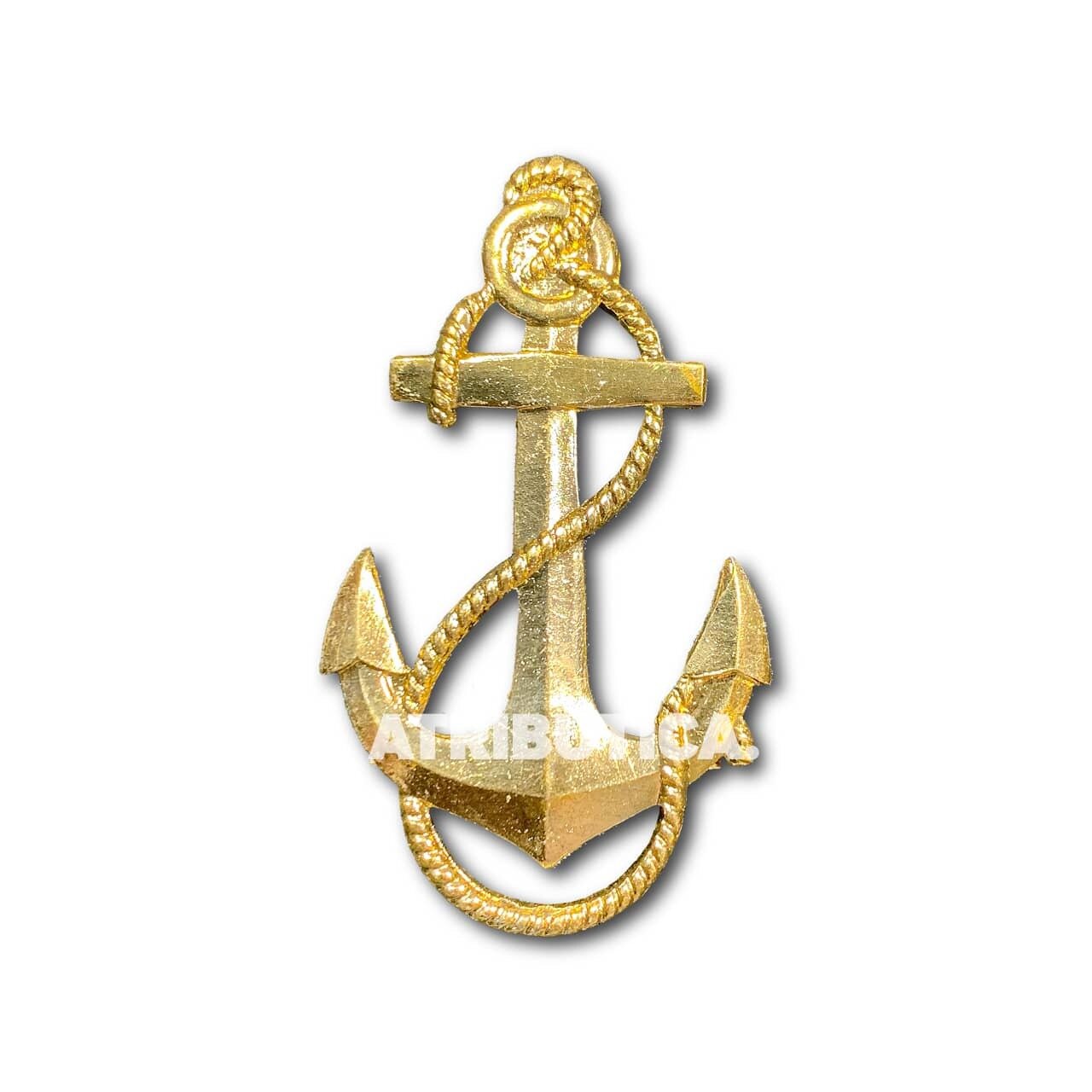 Эмблема ( Знак ) Петличная ( Петлица ) Якорь 60 мм Золотистая (Золотистый / Усики)