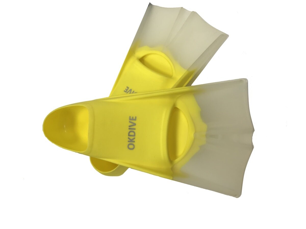 Ласты тренировочные, размер 37-38 желтые