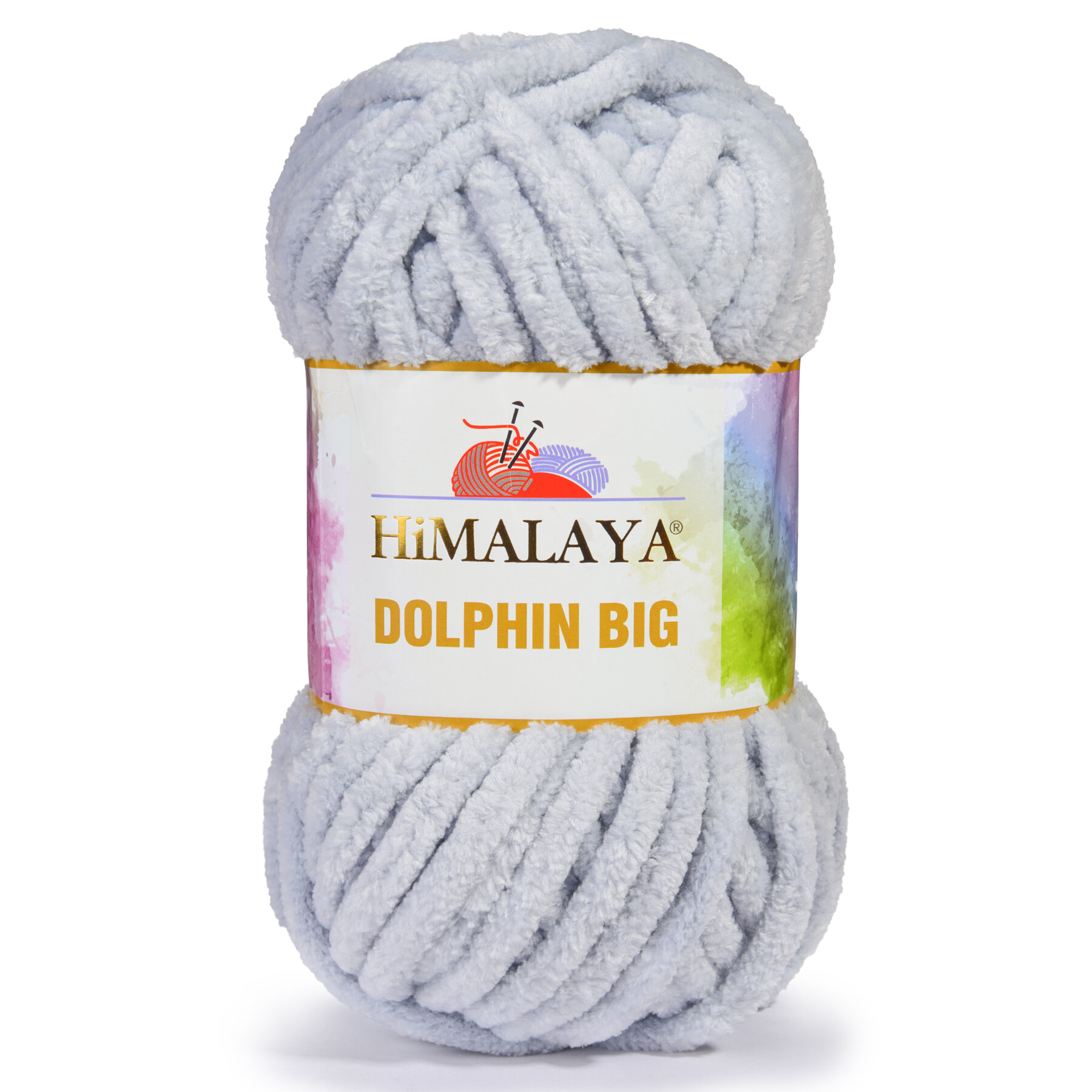 Пряжа Himalaya DOLPHIN BIG 100% Полиэстер, 200гр/80м, (76710 светло-серый) 1 упаковка (3 мотка)