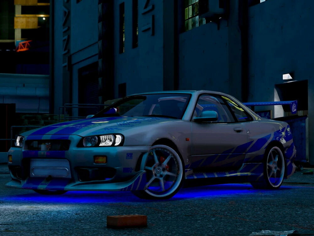 Плакат, постер Fast and the Furious: Skyline, Форсаж: Скайлайн на холсте, размер 30х42см