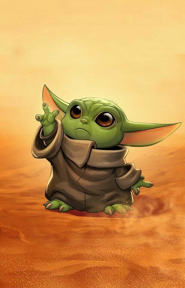 Плакат, постер Grogu - Baby Yoda/Грогу - Малыш Йода на бумаге, размер 21х30см