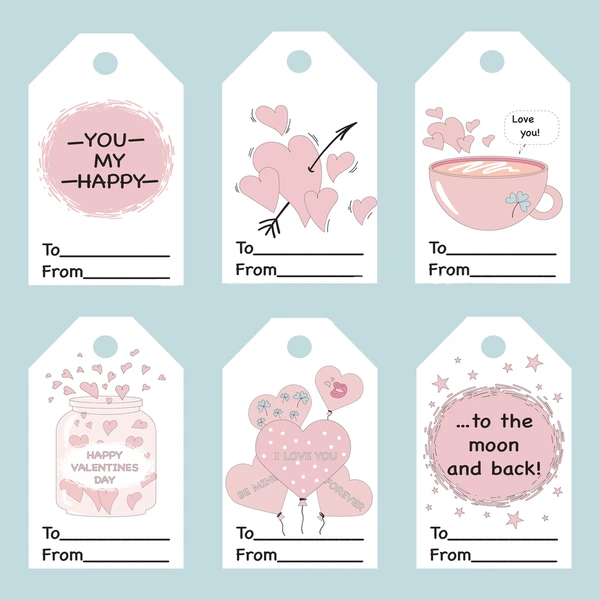 Наклейки стикеры Открытки с 14 февраля