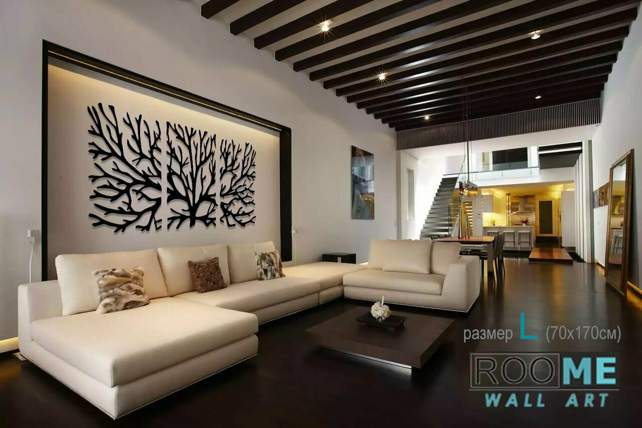 Панно настенное Дерево Хром