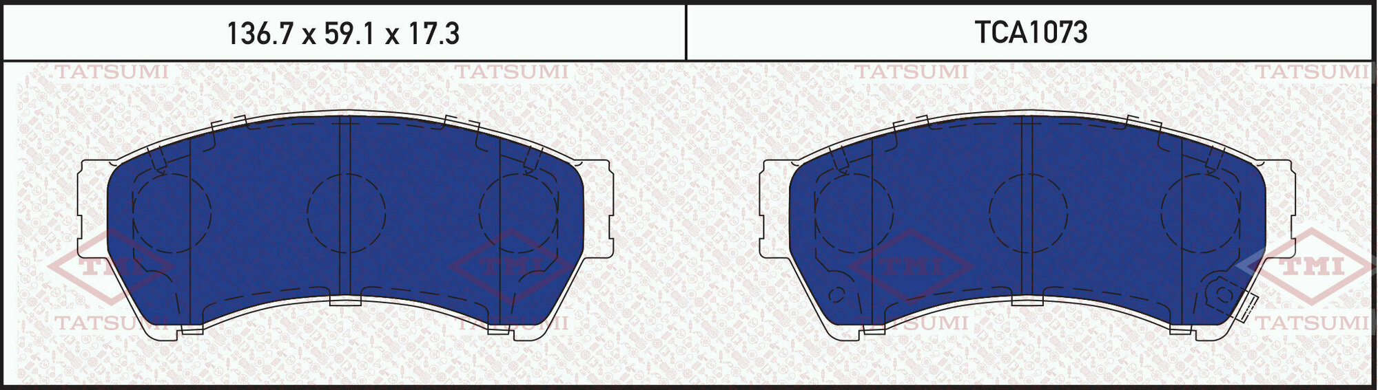 Tatsumi колодки тормозные дисковые передние tca1073