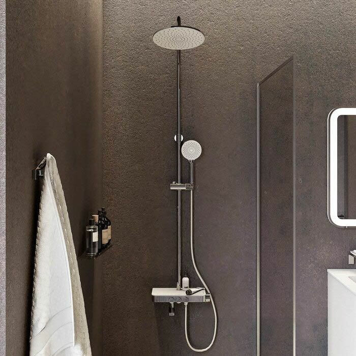 Смеситель для ванны с верхним душем IDDIS Shelfy SHESBBTi06