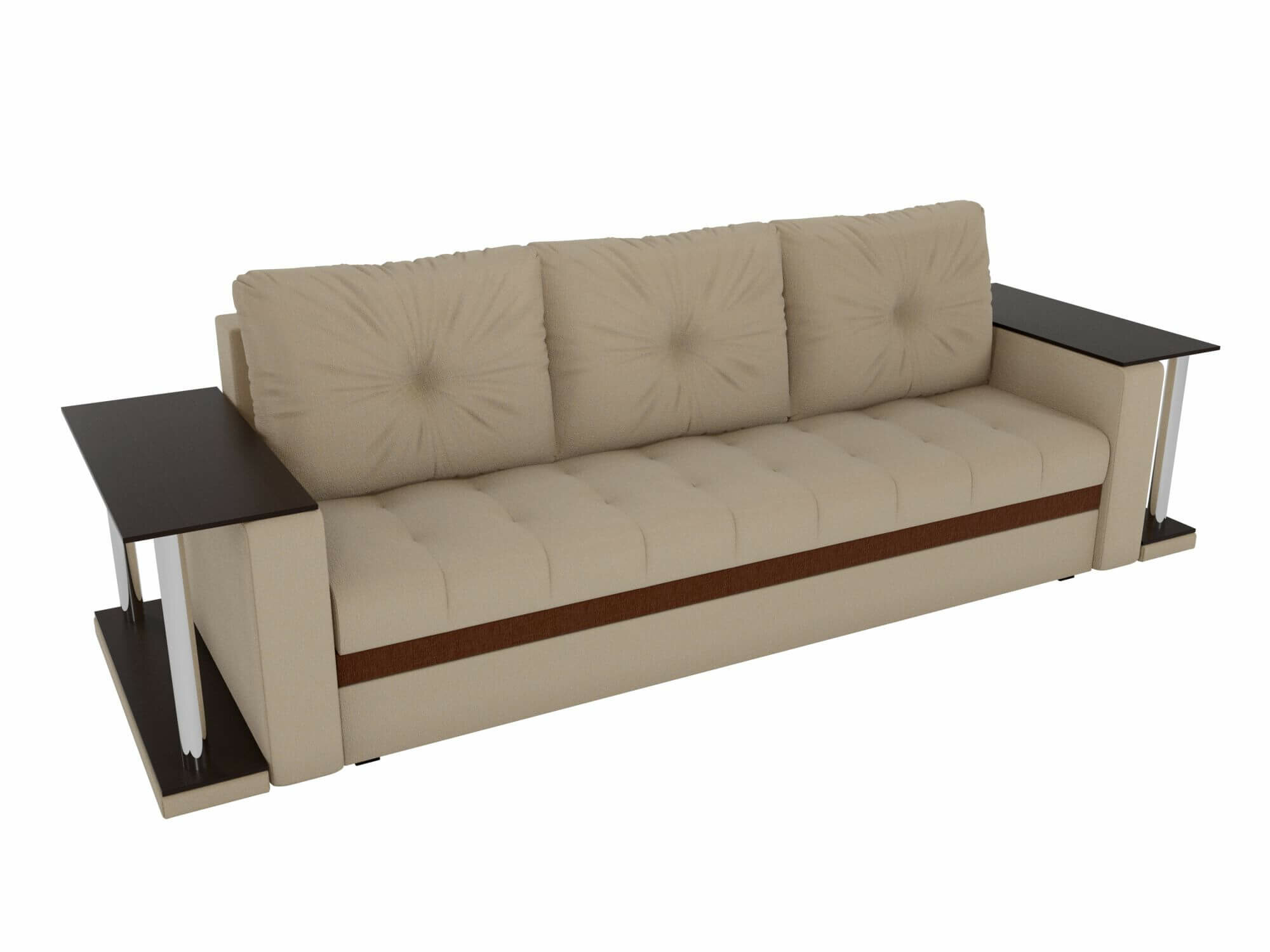 Artum Прямой диван Атланта М 2 стола рогожка бежевый