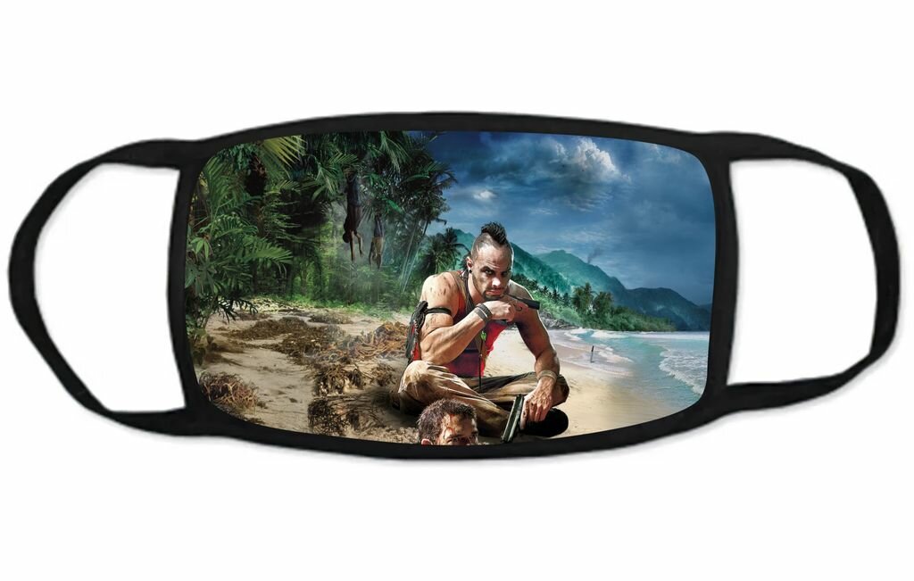 Маска защитная на лицо Far Cry, Фар Край №7, Взрослая - 20 на 12,5 см