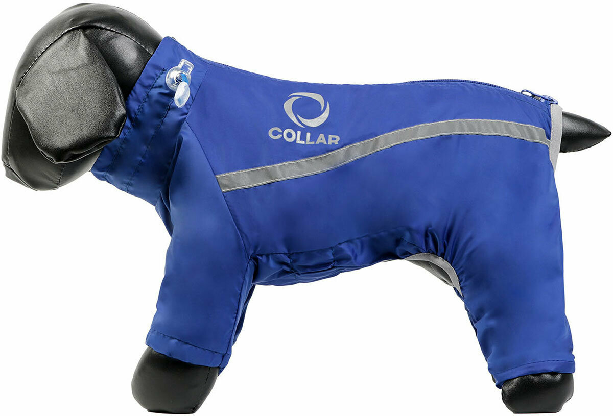COLLAR дождевик для собак синий (XS30)