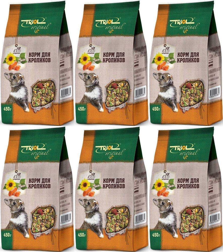 Триол Корм для кроликов Original 450г, 6 шт.