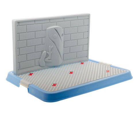 Туалет для собак со стенкой малый синий 50 х 38 х 29 см V.I.Pet (1 шт)