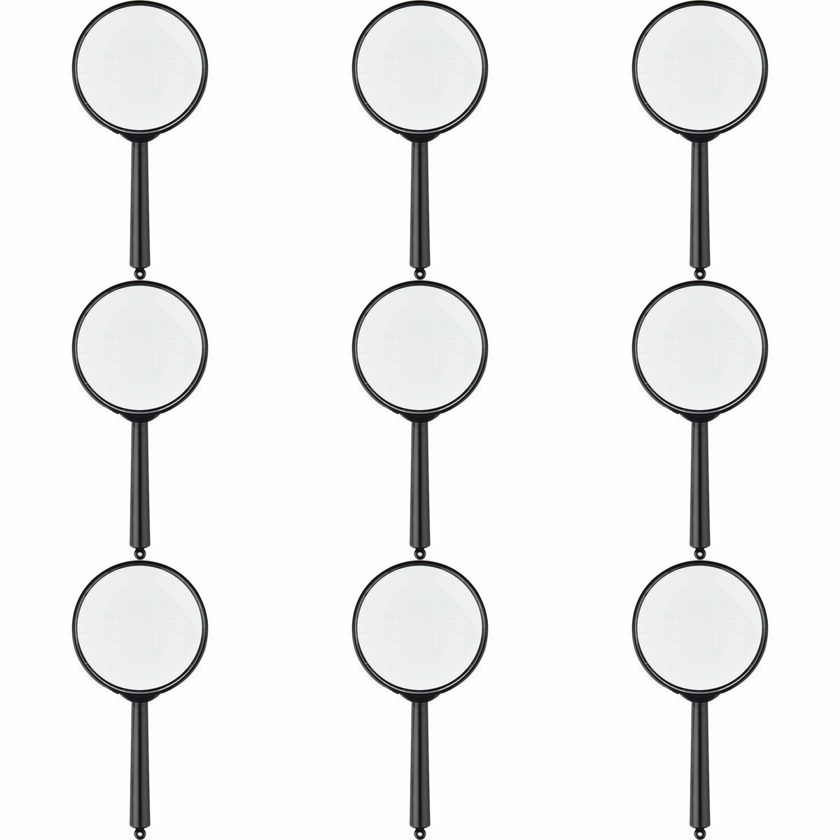 Attache Лупа Увеличение х5, 80 мм, черный, 9 шт