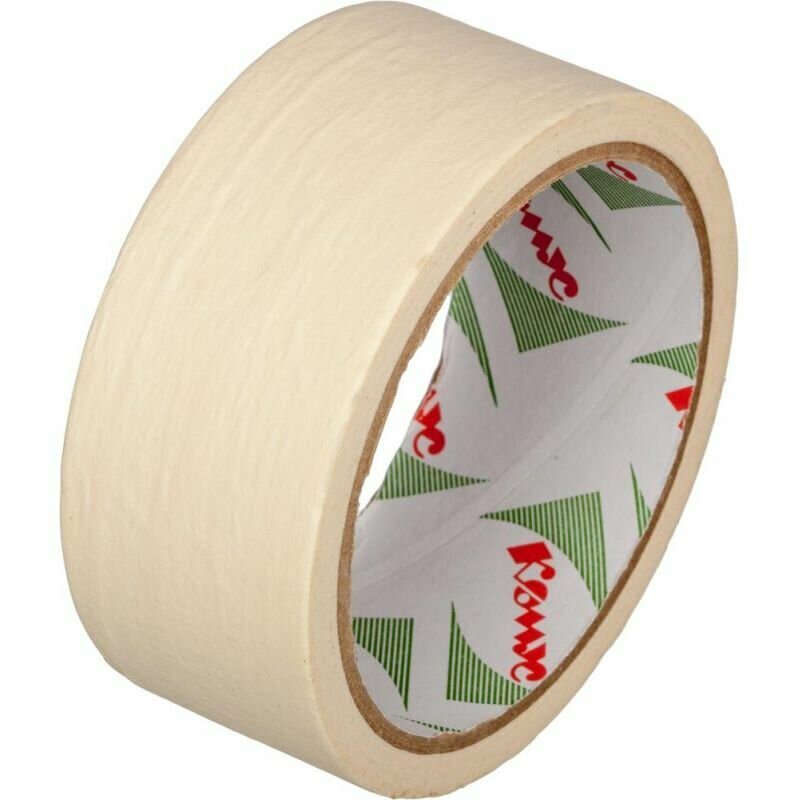 Комус Клейкая лента бумажная, малярная, 38мм х 19м, креппированная