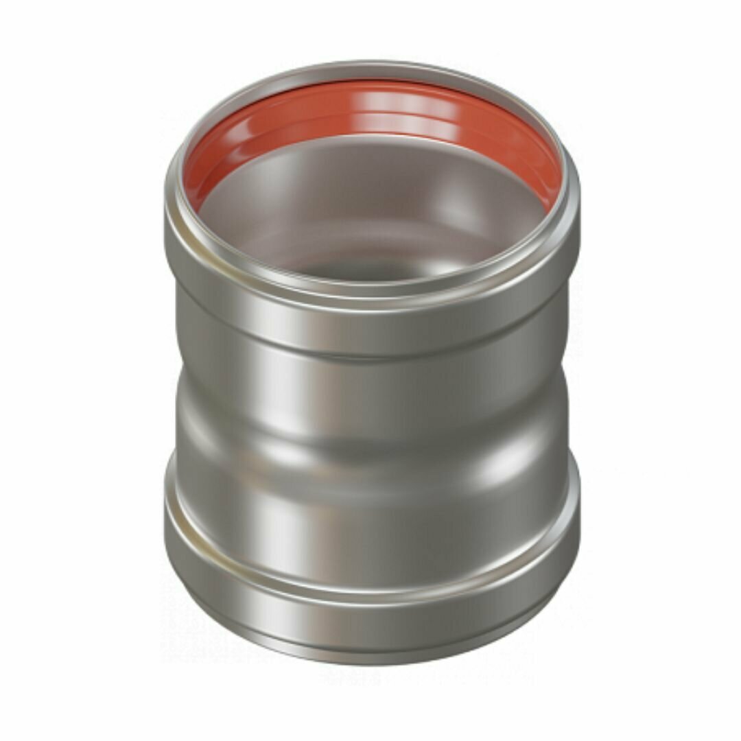 Адаптер соединительный (ВВ) D=60, для коаксиального дымохода ROMMER