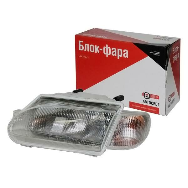 Фара головного света левая ВАЗ-2113,14,15 (бел. УП) (742.3711010-02(Б/Н4)) Освар (упак. ОАТ)