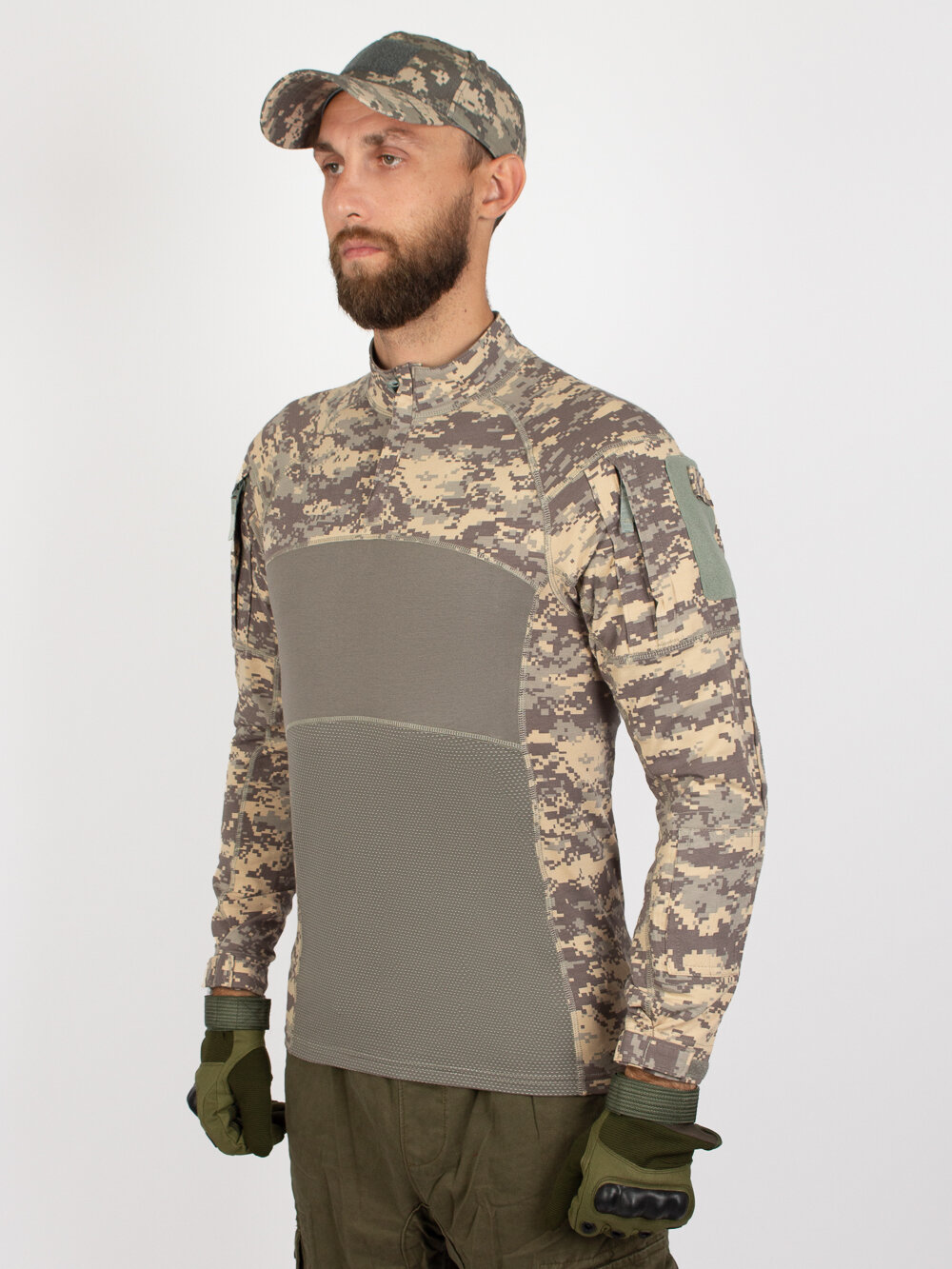Рубашка тактическая Kamukamu цвет камуфляж At-digital / Combat Shirt At-digital (размер: 46, рост: 176-182, размер производителя: m)