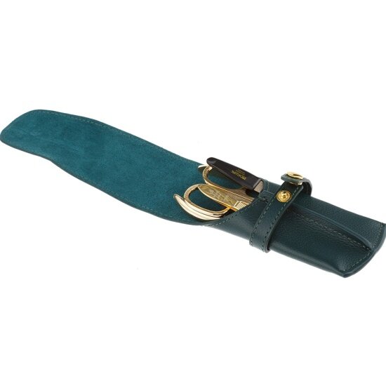 Маникюрный набор Dewal Professional DEWAL 4 предмета, натур. кожа, зеленый