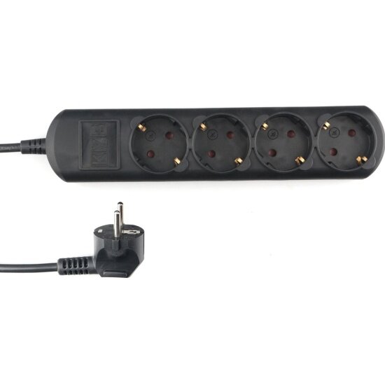 Удлинитель Power Cube PowerCube 5м, 4 розетки, 16А (черный графит)