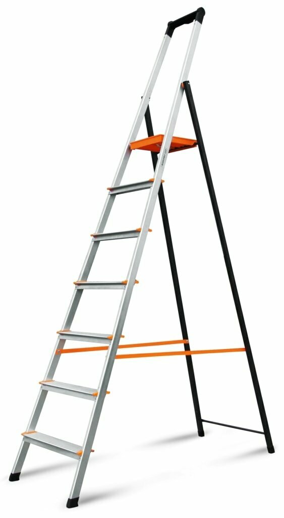 Стремянка Эйфель Фаворит 107 Широкого Назначения, Рабочая Высота 3.63 М, Нагрузка 150 Кг.