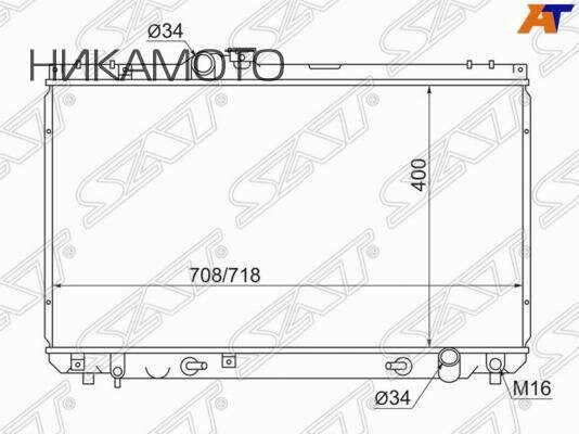 SAT TY0005100 Радиатор TOYOTA MARK II -04